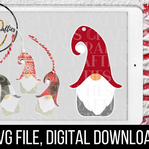 Gnome Gift Tag SVG Christmas Gnomes SVG Gnomes SVG - Etsy