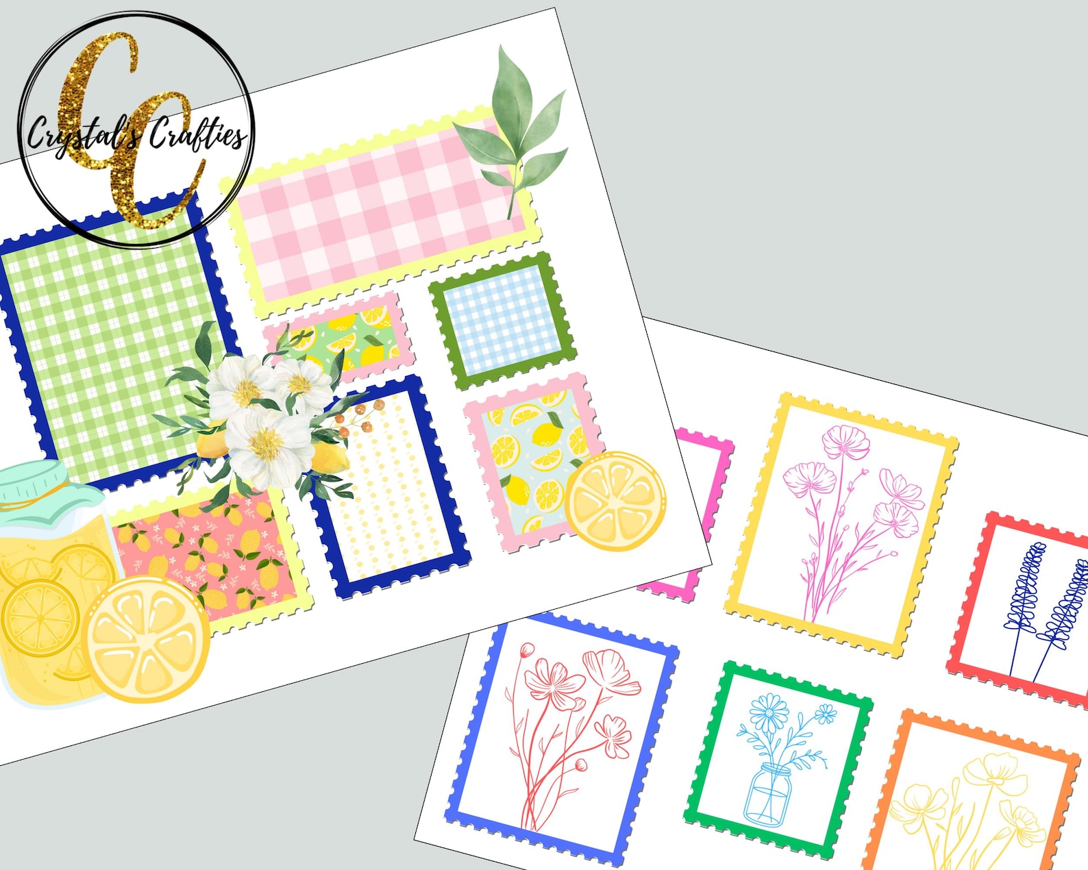Stamp Border Canva Frames, Canva Stamp Frames, Custom Canva Frames ...