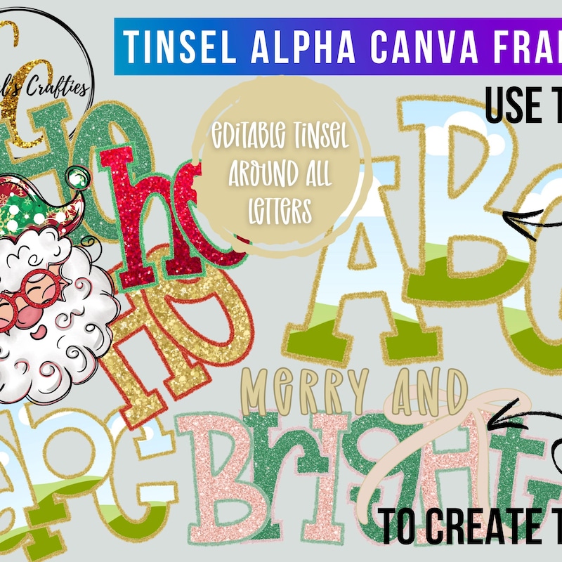 Christmas Tinsel Letters - Etsy