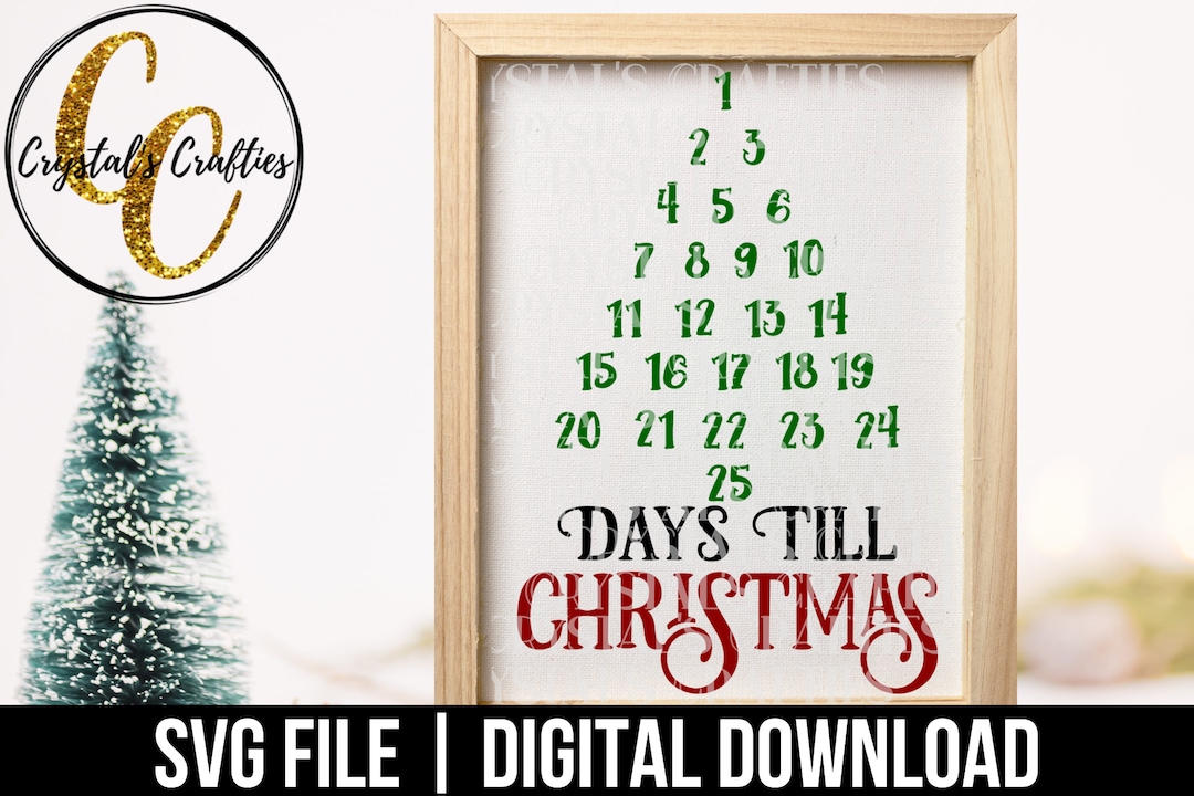 Christmas Countdown SVG, Christmas Tree Countdown SVG, Christmas Tree ...