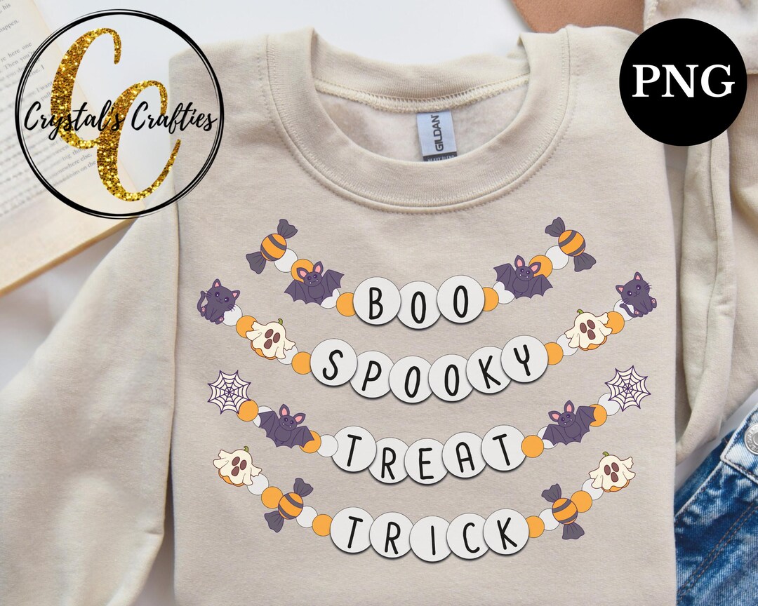 Halloween Friendship Bracelet PNG: Spooky Trick or Treat Design ...