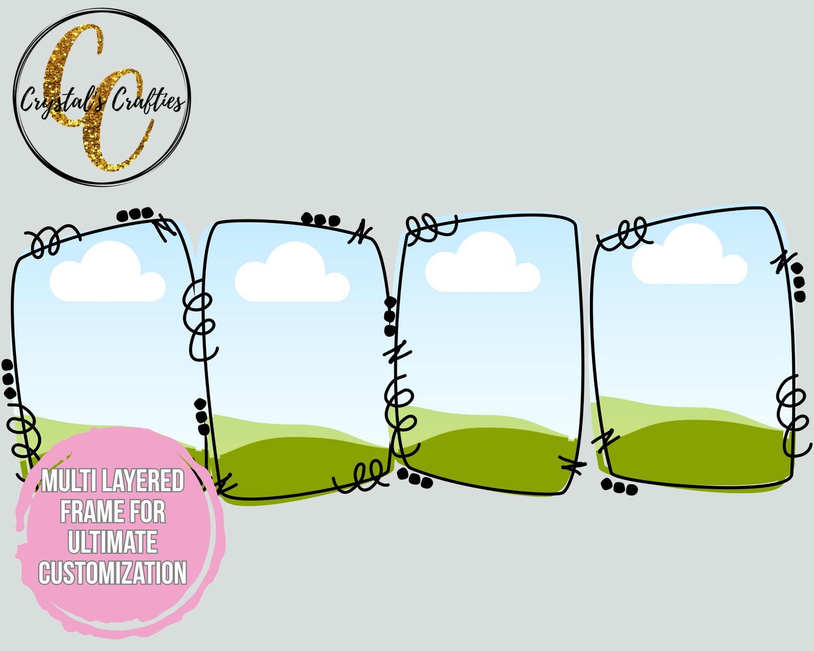 Hand Drawn Border Canva Frames, Square Canva Frame, Canva Frame Borders ...