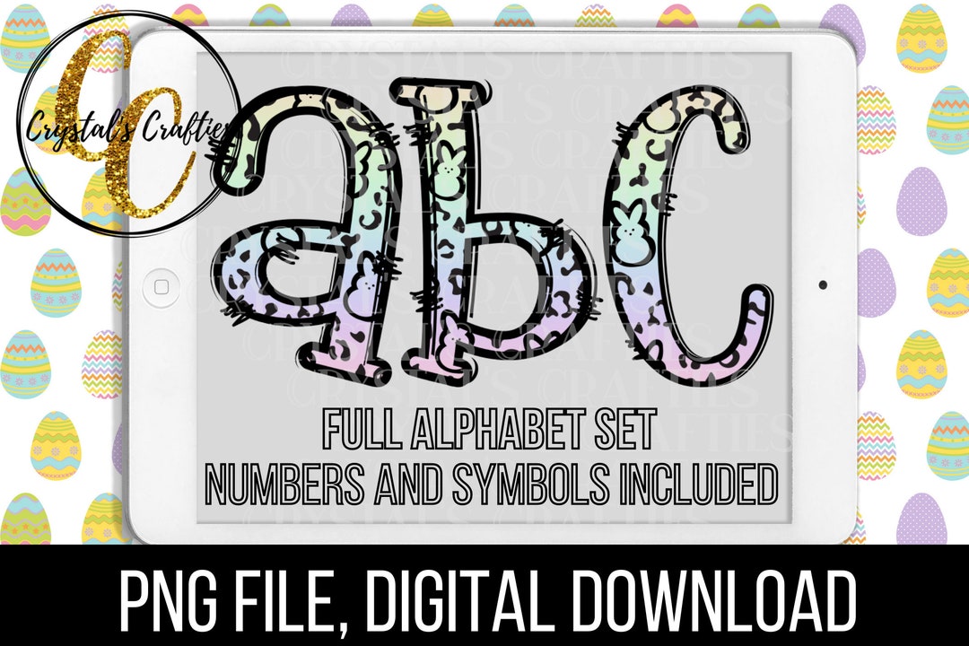 Easter Alphabet PNG, Easter Alpha Set, Easter Letters, Peeps Letters ...