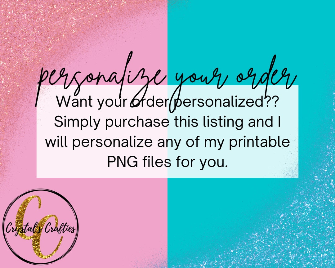 Personalize My Order - Etsy