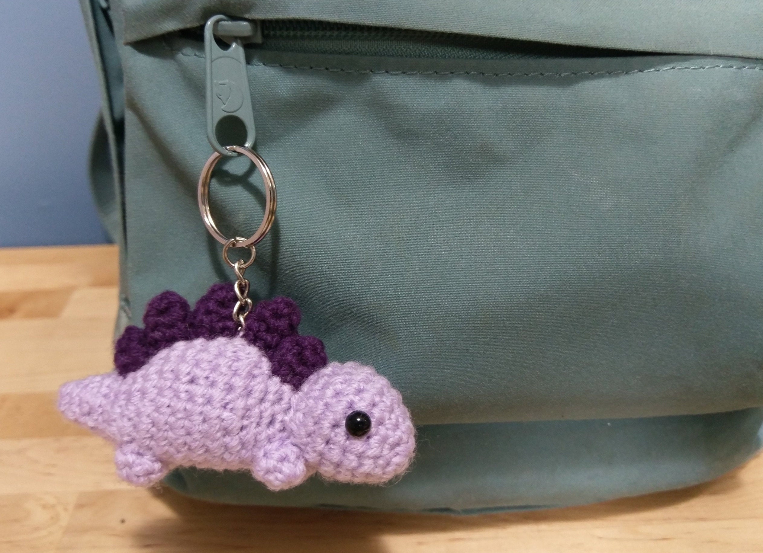 Crochet Amigurumi Cute Dinosaur Stegosaurus Keychain Stuffed - Etsy Canada