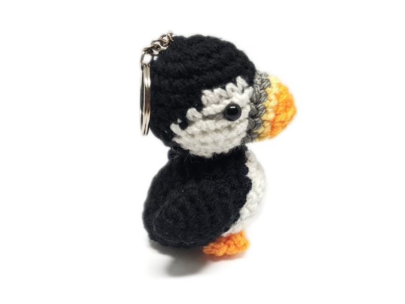 Crochet Amigurumi Cute Puffin Keychain Stuffed Animal Plush - Etsy