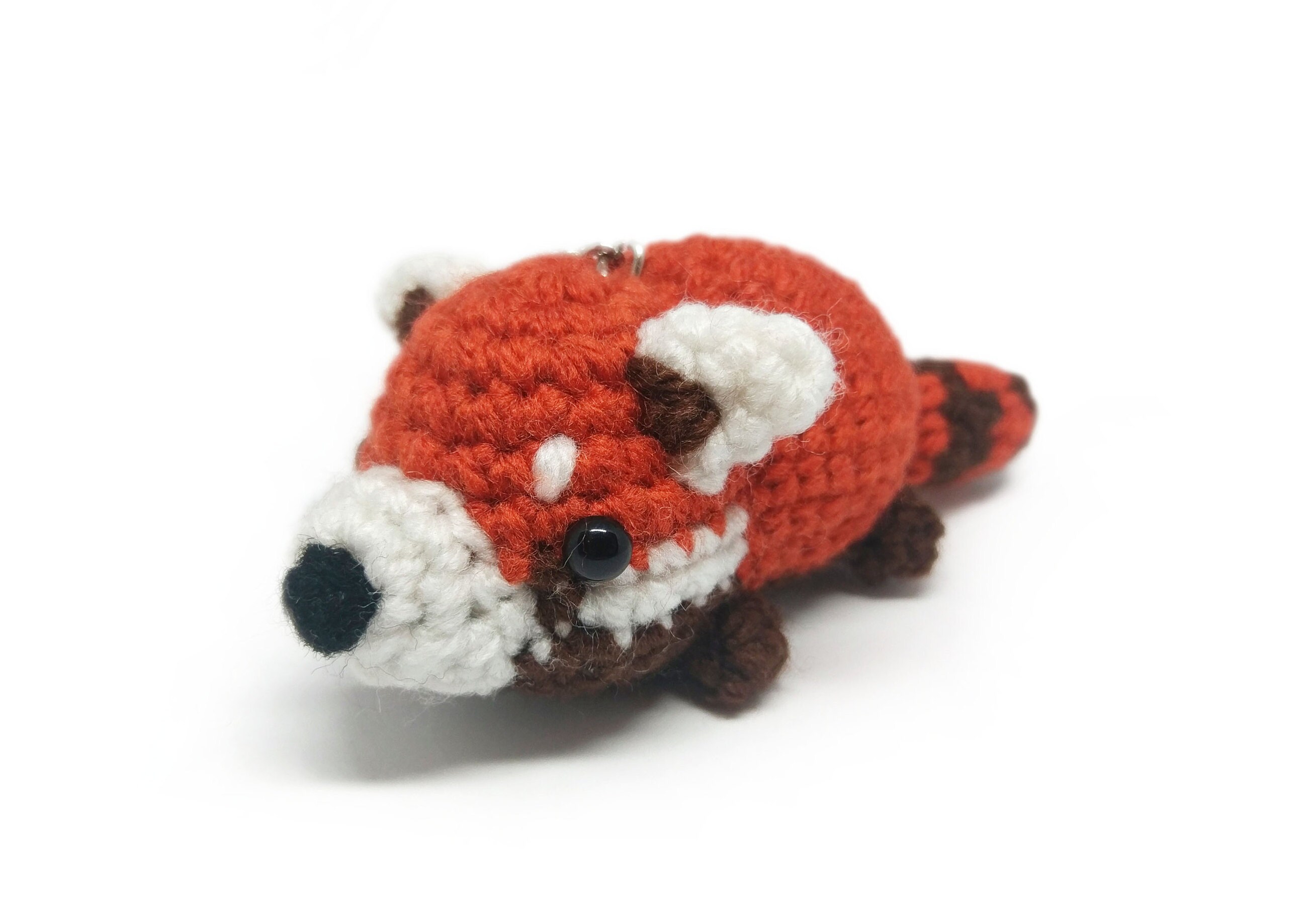 Crochet Amigurumi Cute Red Panda Keychain Stuffed Animal Plush - Etsy