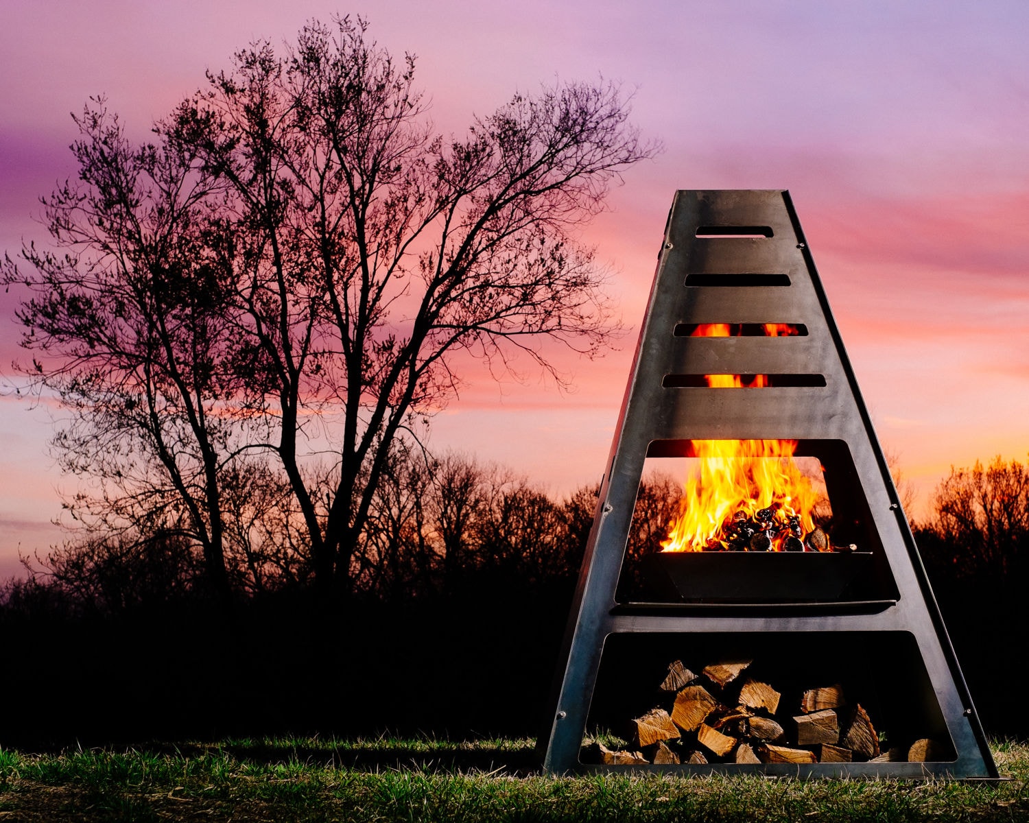 Pyro Monolith Metal Chiminea Vertical Fire Pit - Etsy