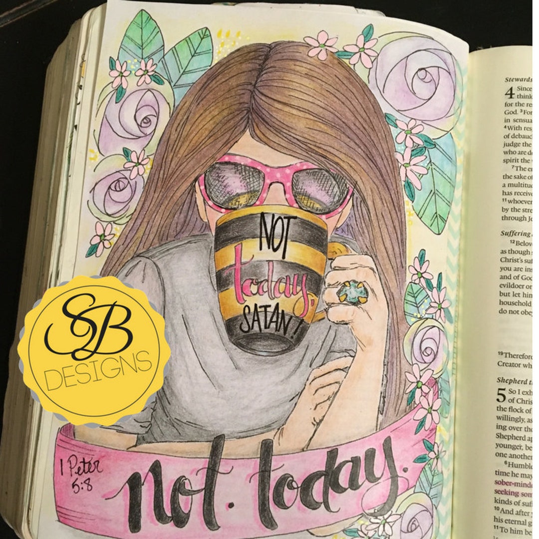 Set of Three Christian Lifestyle Color Pages "modern" Series - Etsy