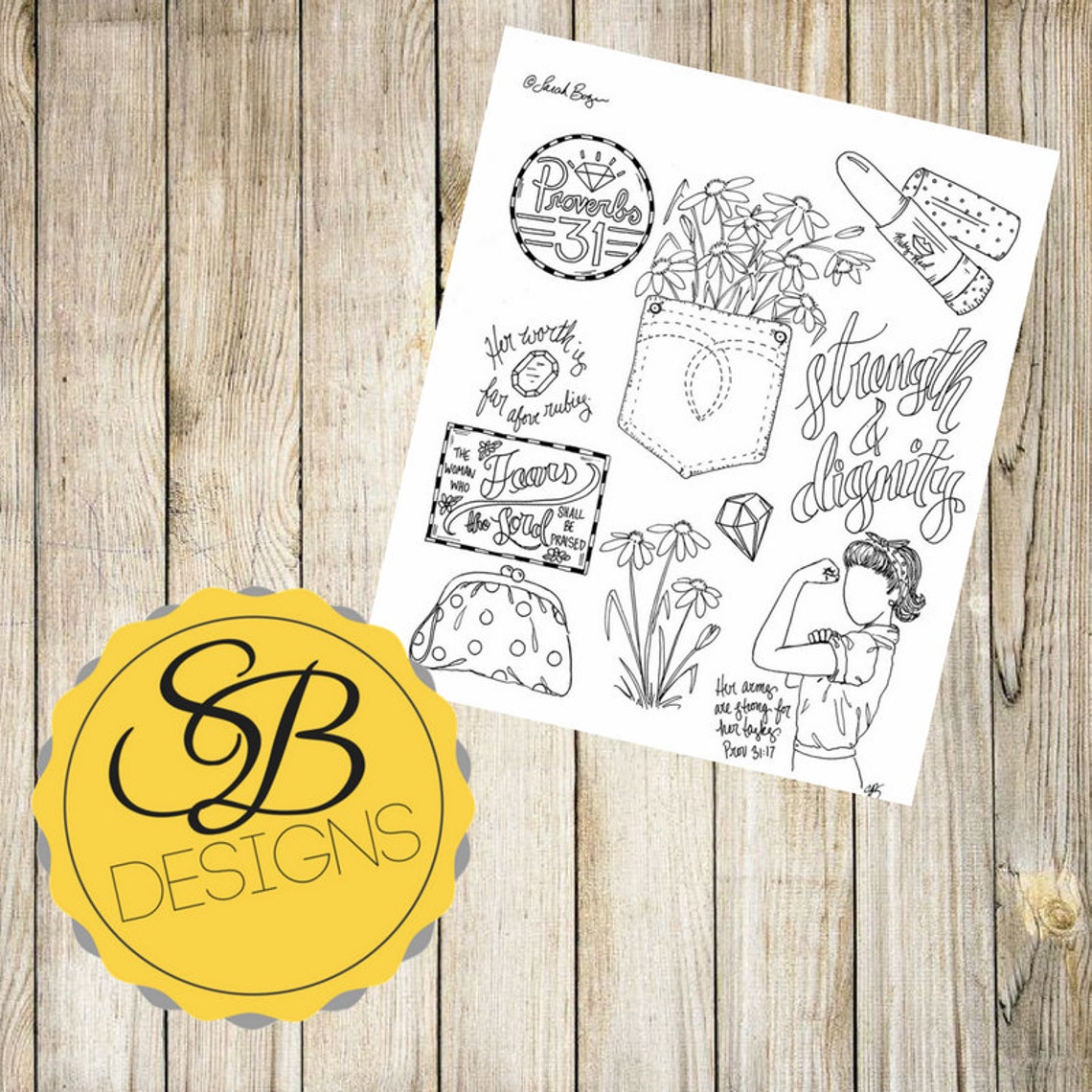 Proverbs 31 Sample Page for Bible Art - Etsy