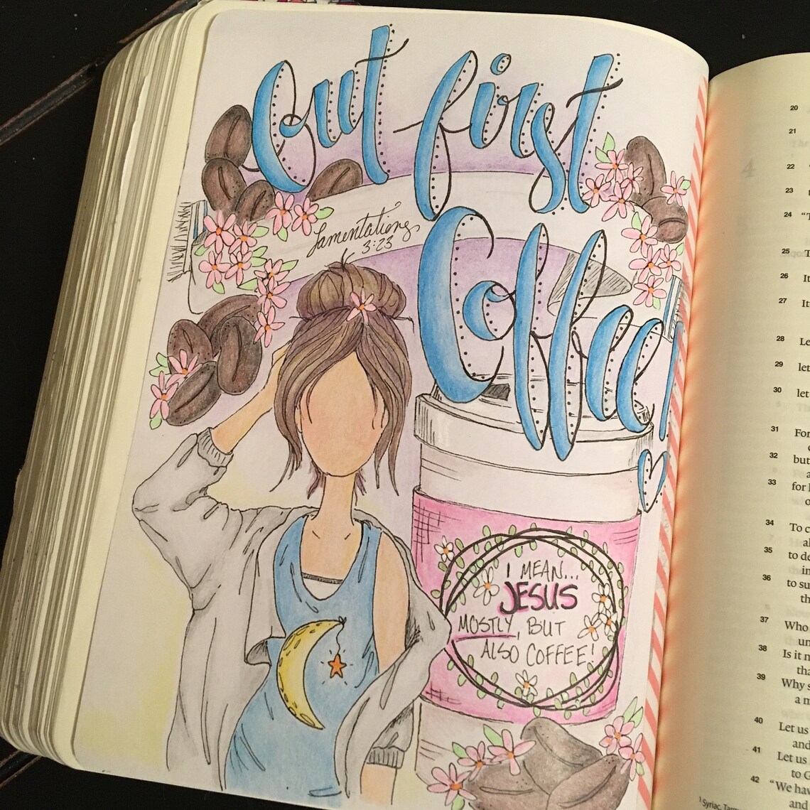 Set of Three Christian Lifestyle Color Pages "coffee and Jesus" Series ...