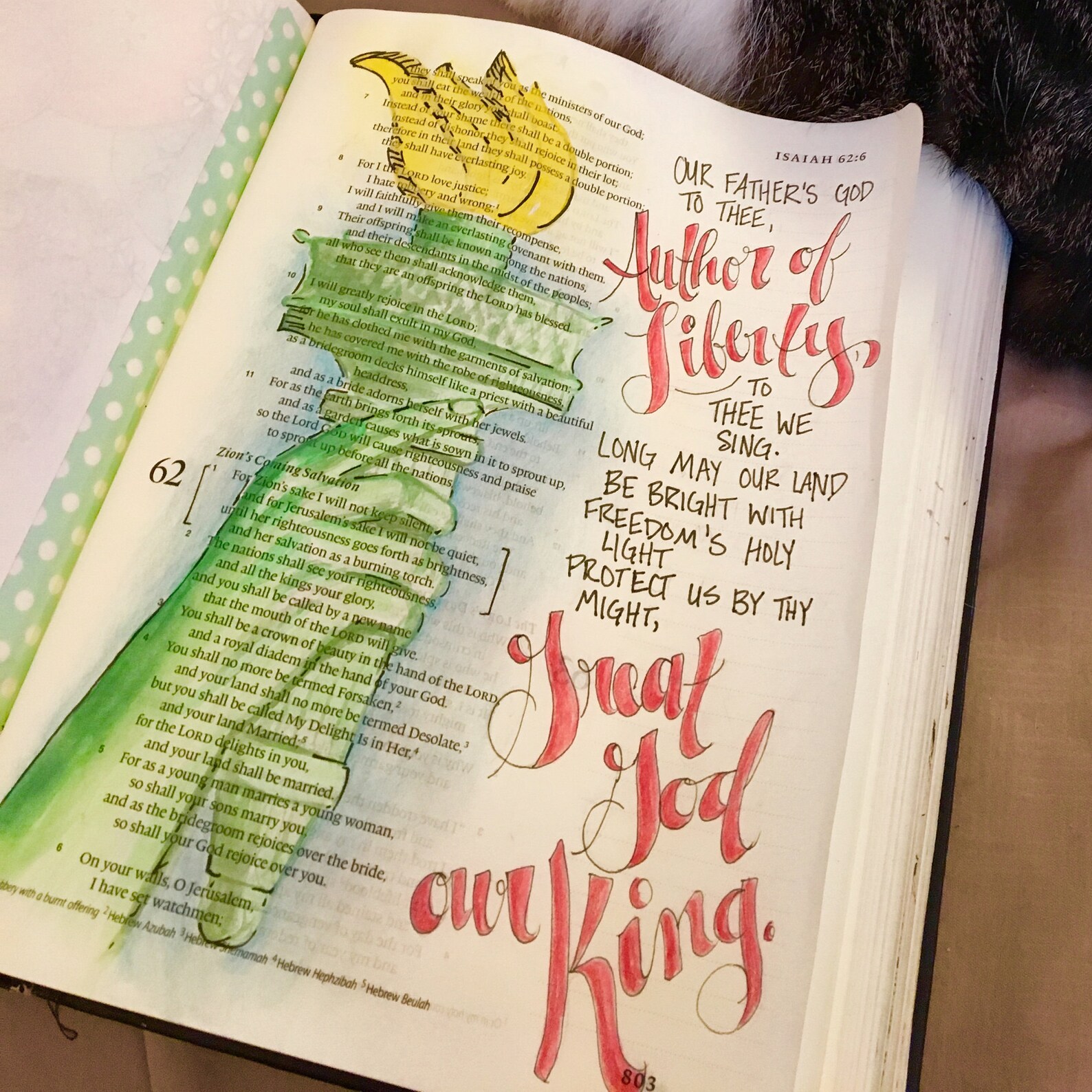 Patriotic "color, Cut, Pray" Sample Page for Bible Art and a FREE ...