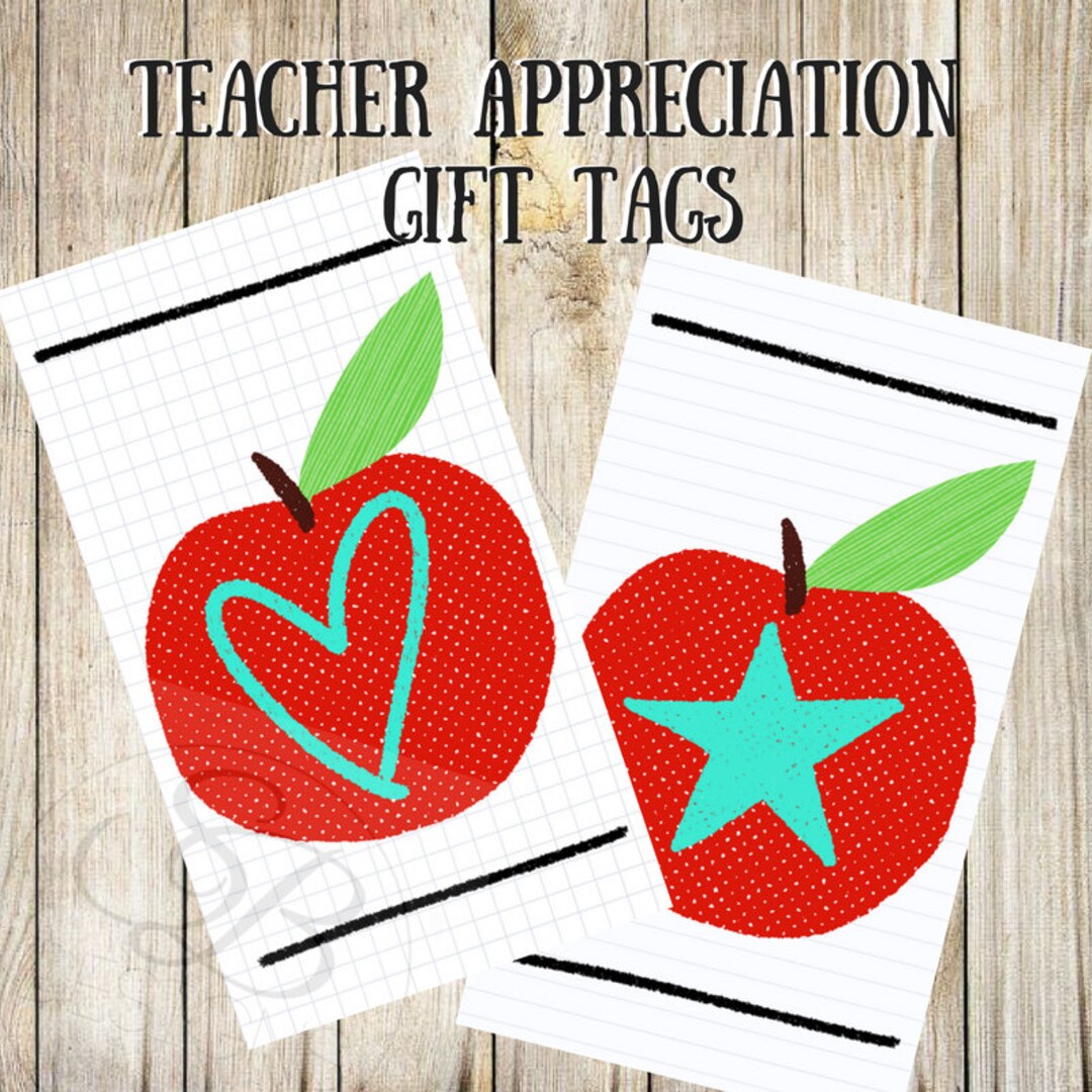 Teacher Appreciation Printable Gift Tags - Etsy