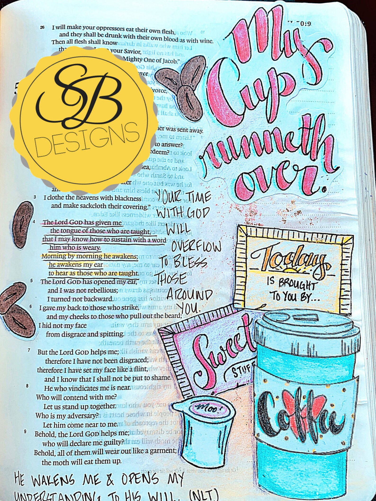 Printable 3-page My Cup Overflows color Cut Pray Set - Etsy Sweden