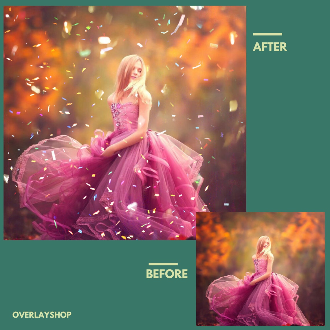 40 Confetti Photoshop Overlays Confetti Overlays Photoshop | Etsy