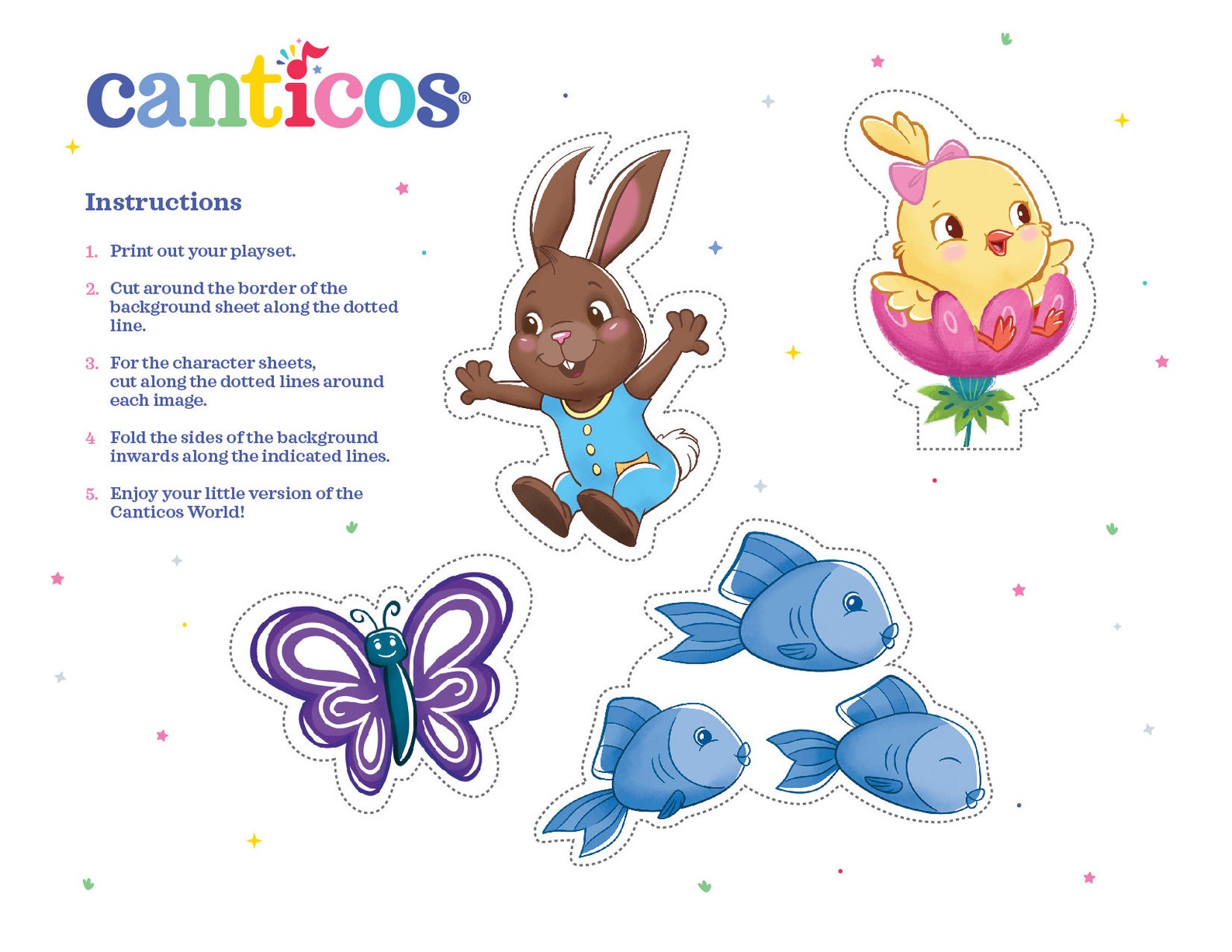 Canticos PRINTABLE Playset Activities for Toddlers PDF Download DIGITAL ...