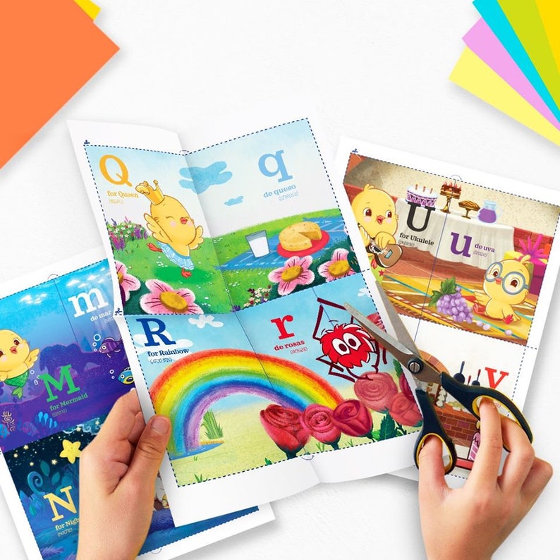 Canticos A to Z Bilingual PRINTABLE Flashcards - English and Spanish ...