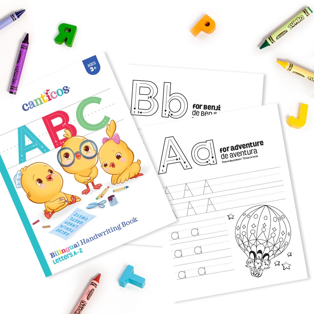 Canticos Bilingual PRINTABLE Handwriting Book | Activities for Kids ...