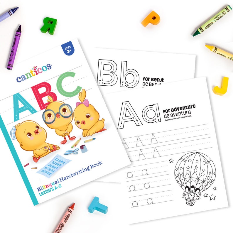 Canticos Bilingual PRINTABLE Handwriting Book | Activities for Kids ...
