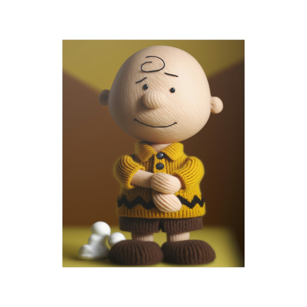 Charlie Brown Poster, Peanuts Posters, Super Hero Poster, Artistic Knit ...