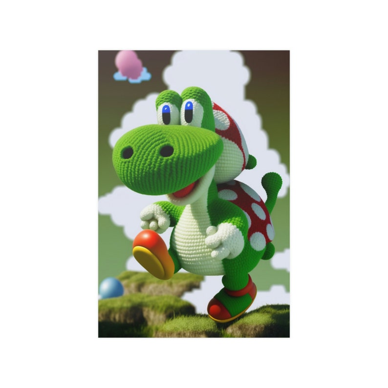 Super Mario Bros Yoshi Poster Print Out Posters Yoshi - Etsy