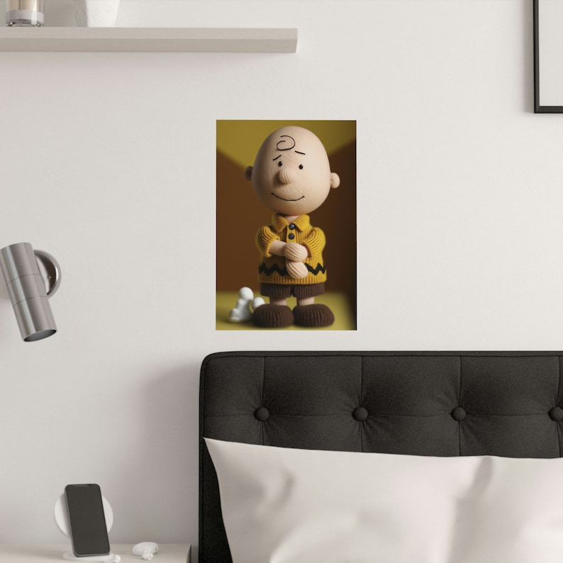 Charlie Brown Poster, Peanuts Posters, Super Hero Poster, Artistic Knit ...