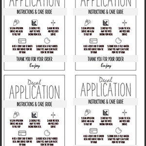 Decal Application and Instruction Guide Pdf/printable at Home | Cricut ...