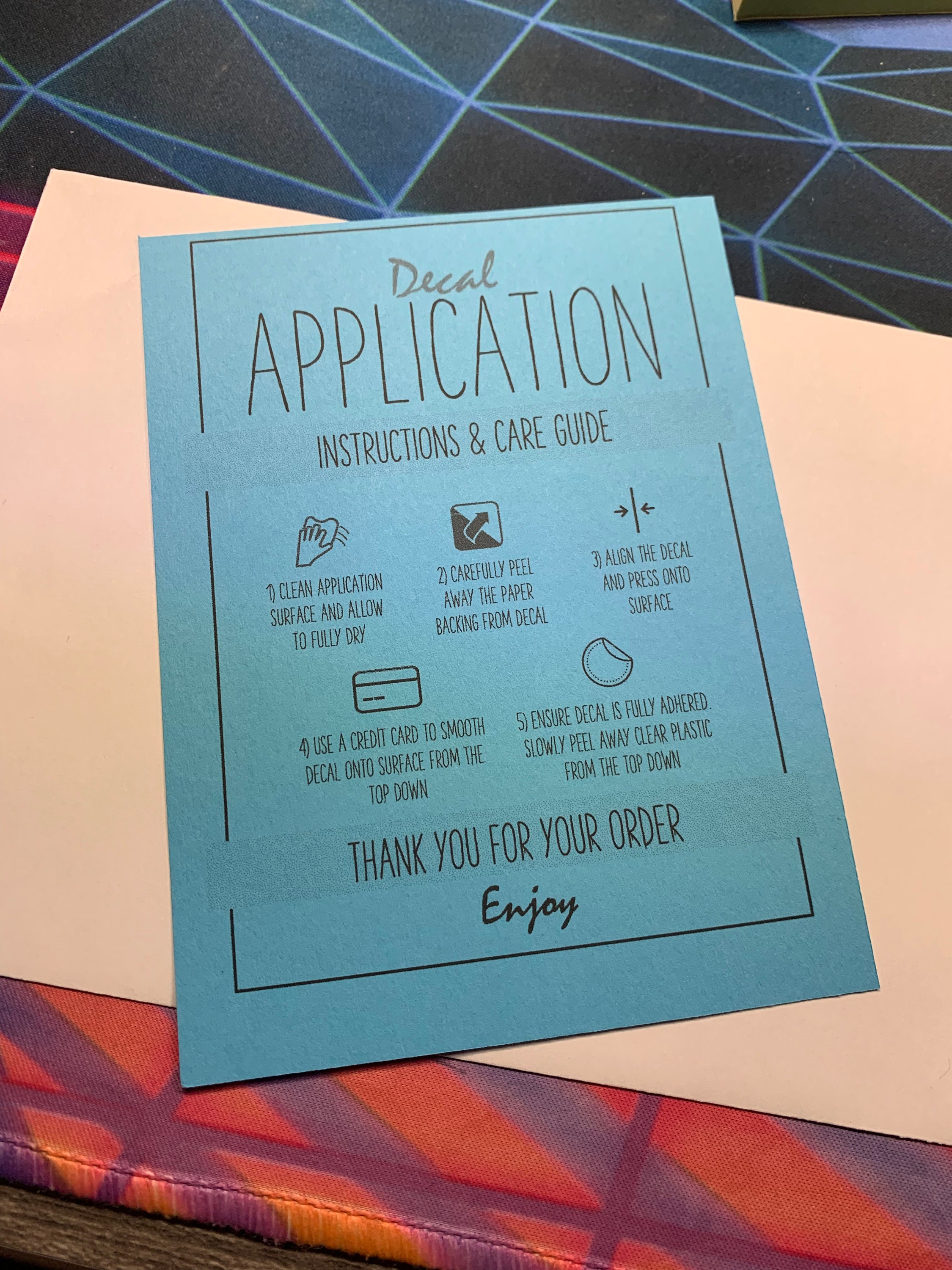 Decal Application and Instruction Guide Pdf/printable at Home Cricut ...