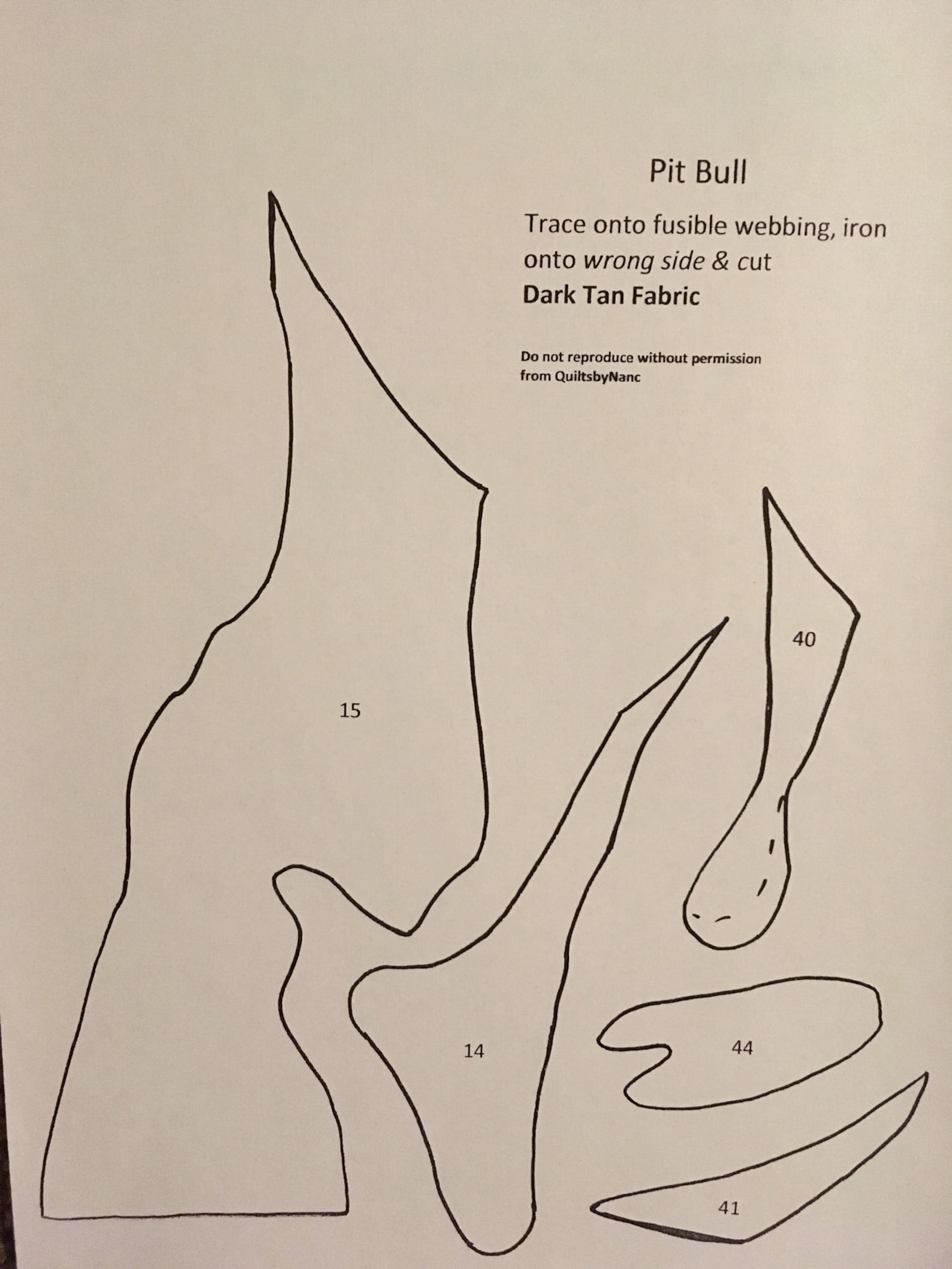 Pit Bull Pattern to Make 18x18" Quilted Wall Hanging or Pillow - Etsy