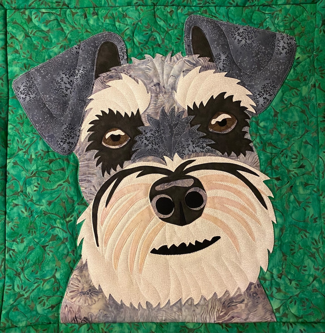 Schnauzer Pattern to Make an 18”x18” Quilted Wall Hanging or Pillow - Etsy