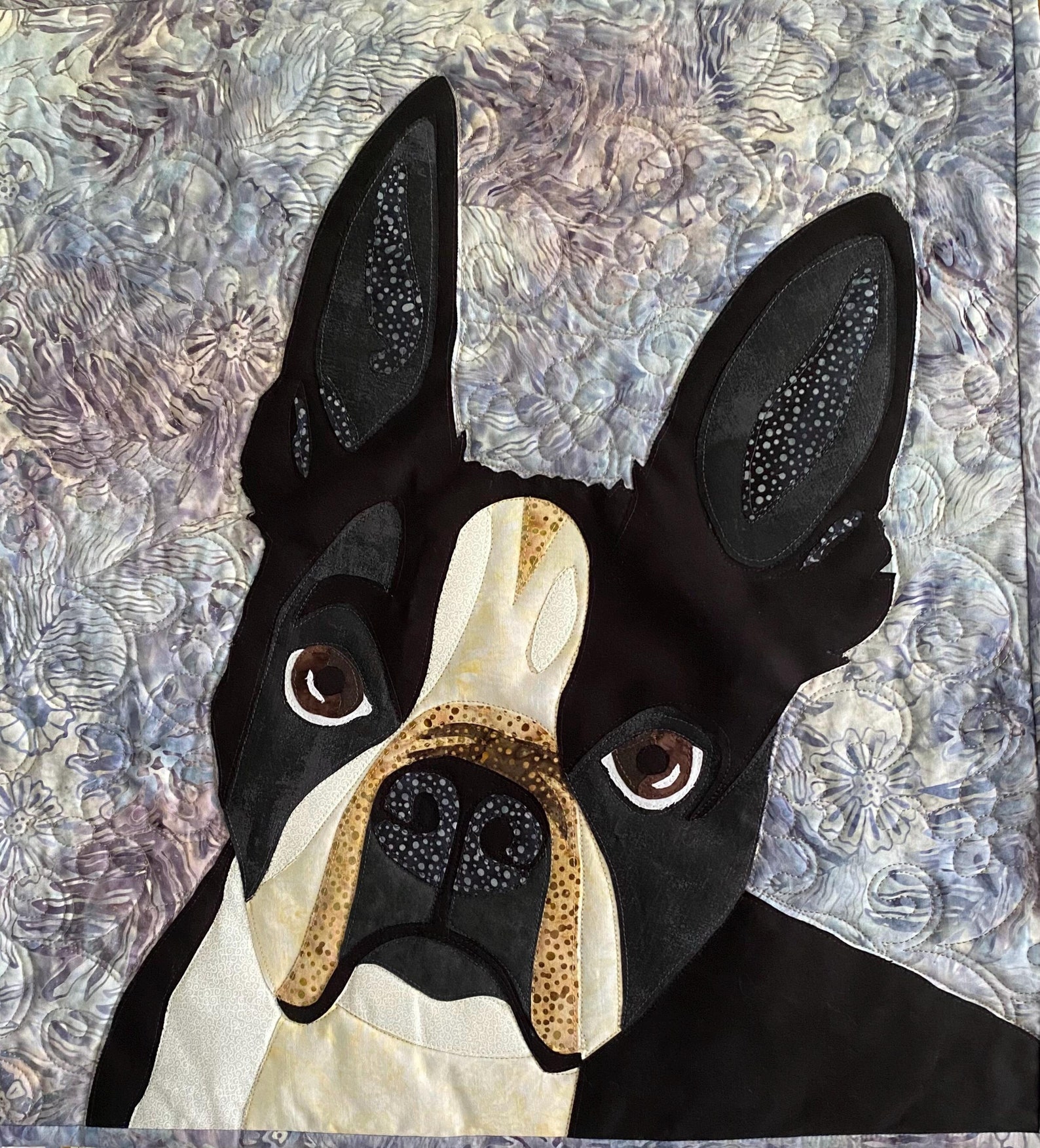 Boston Terrier Pattern for 18"x19" Framed or Quilted Wall Hanging - Etsy