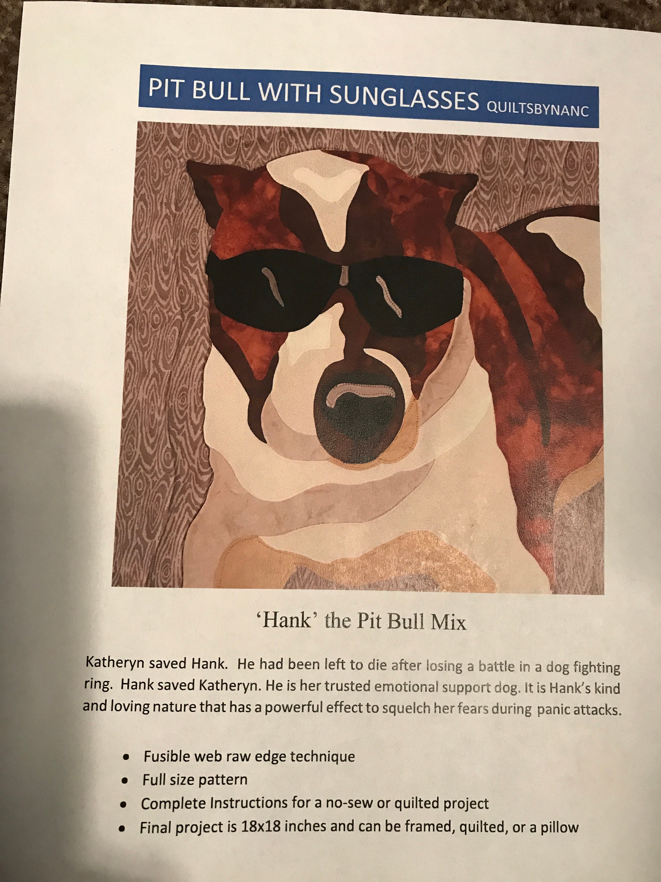 Patterns Pit Bull Mix pattern to make 18\u201dx18\u201d wall hanging or ...