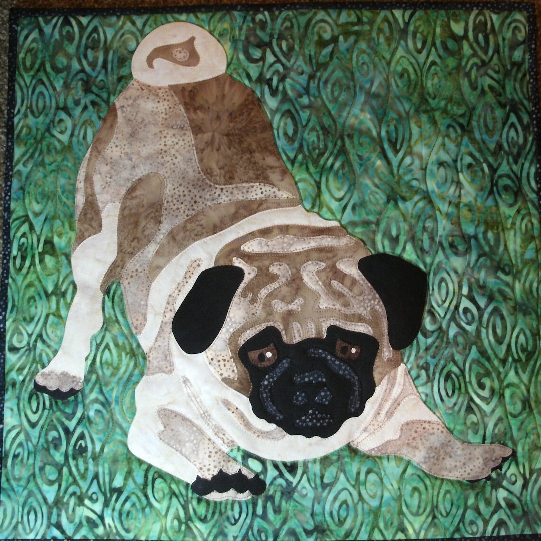 Pug Pattern for 18x18 Wall Hanging or Pillow - Etsy