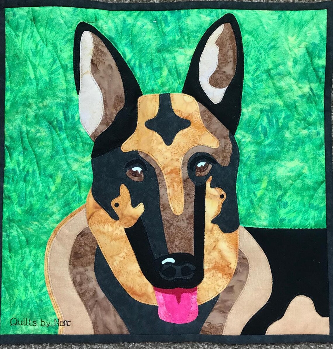 German Shepherd Pattern for 18"x18" Wall Hanging or Pillow - Etsy