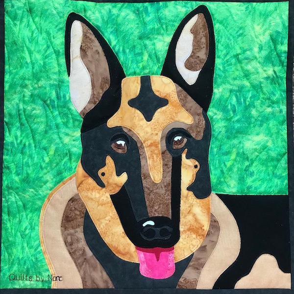 German Shepherd Quilt Pattern - Etsy