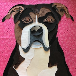 Pit Bull Pattern to Make 18x18" Quilted Wall Hanging or Pillow - Etsy