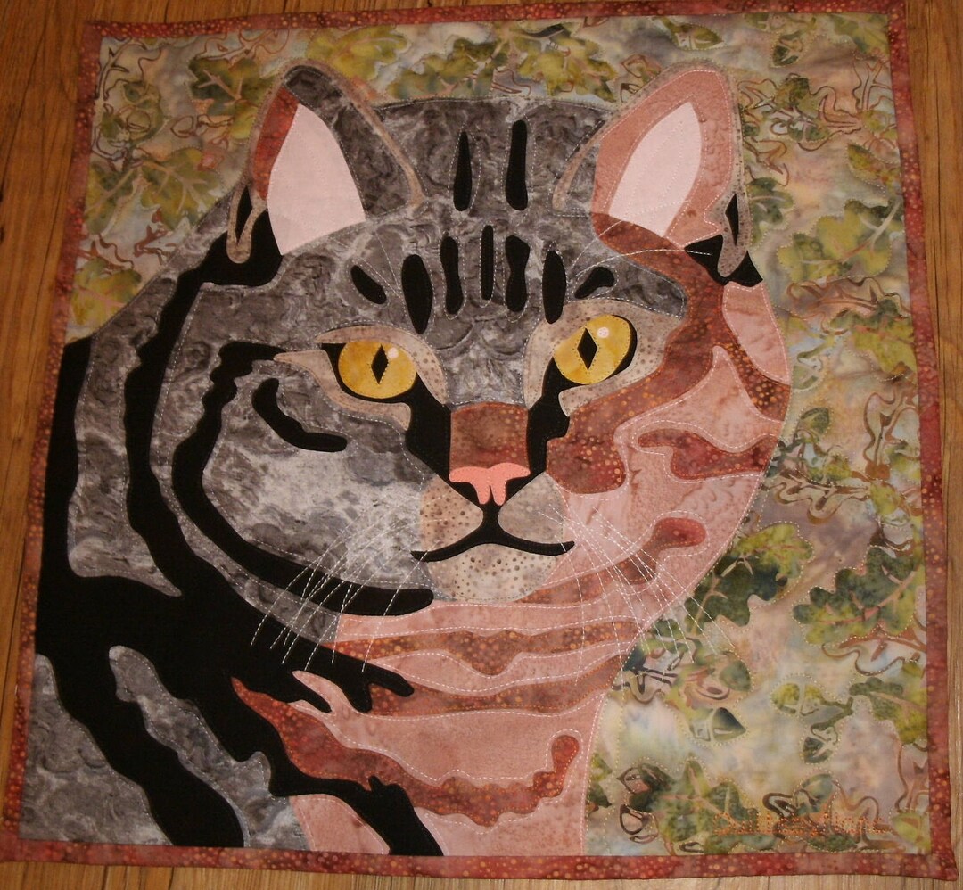 Gray Tabby Cat Pattern for Wall Hanging 18x18 Inches - Etsy