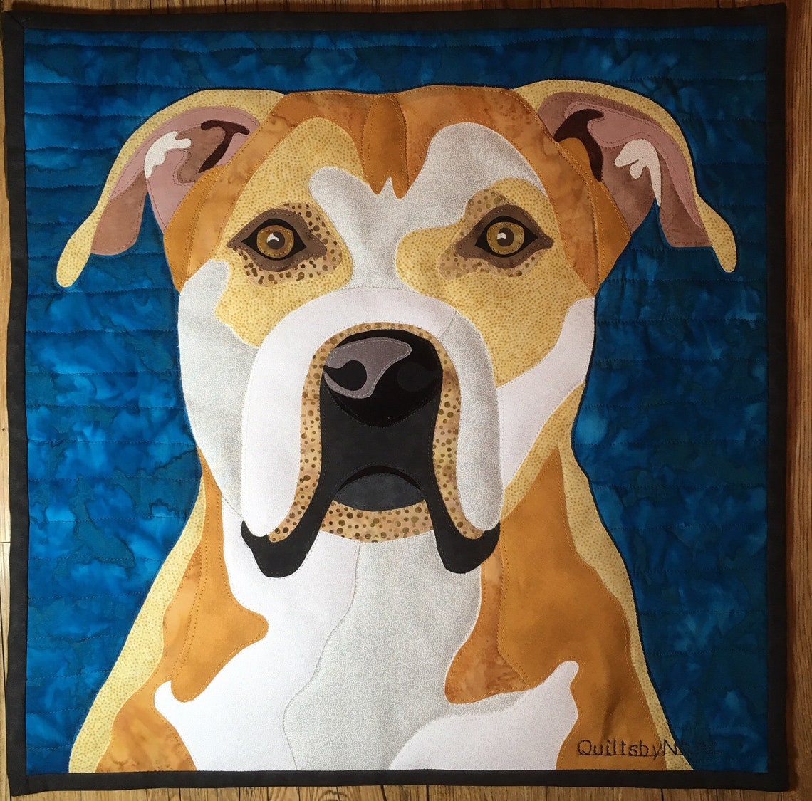 Pit Bull Pattern to Make 18x18" Quilted Wall Hanging or Pillow - Etsy UK