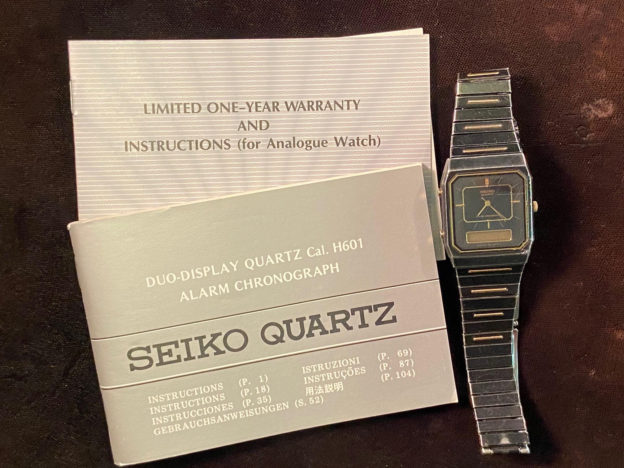 1980's SEIKO QUARTZ Duo-display Watch H601 - Etsy