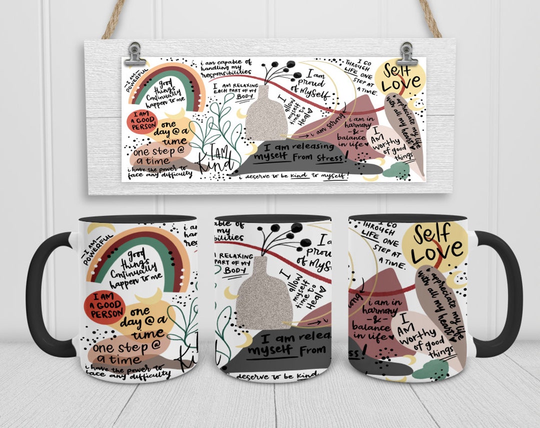 Affirmations Coffee Mug: Daily Reminders, Positive Thoughts ...
