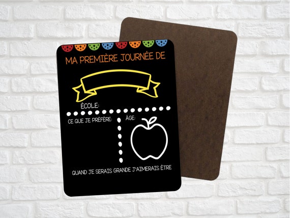 Ma Premiere Journee De First Day of School Board French - Etsy Canada