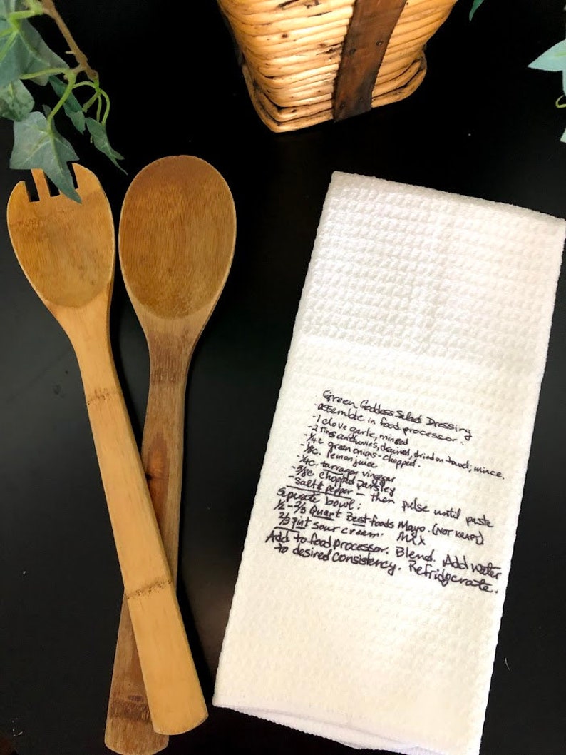 Custom Recipe Tea Towel: Handwritten Family Heirloom - Etsy