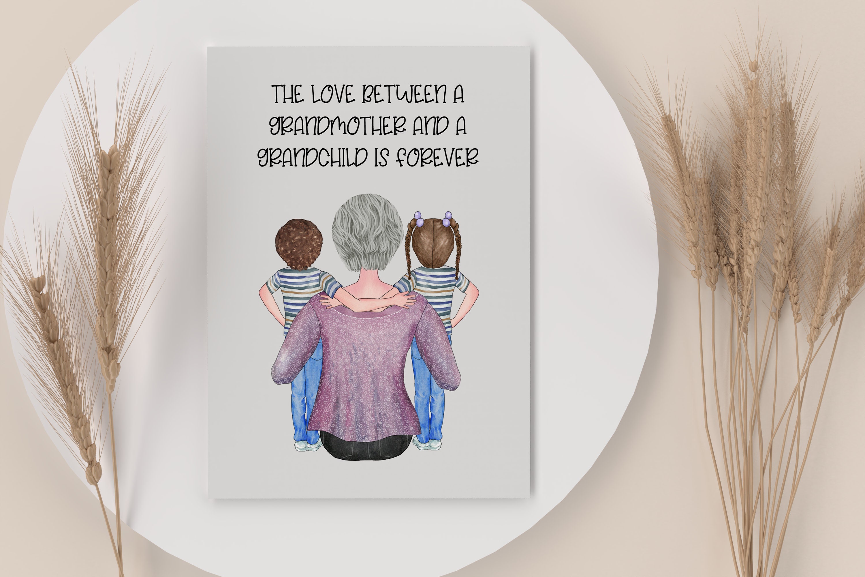 Custom Grandma Greeting Card Printable Personalized Grandma | Etsy