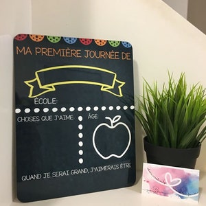 Ma Premiere Journee De First Day of School Board French - Etsy Canada