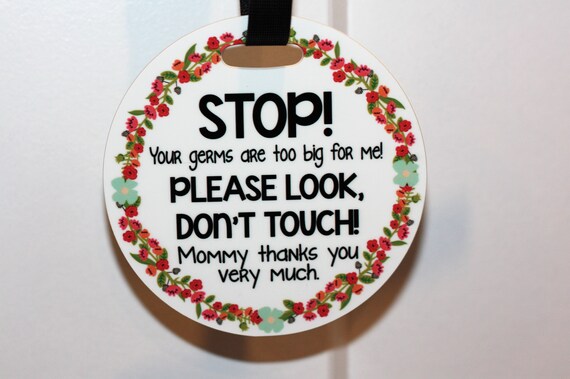 Don't Touch Baby Sign No Kissing Baby Sign Car Seat | Etsy