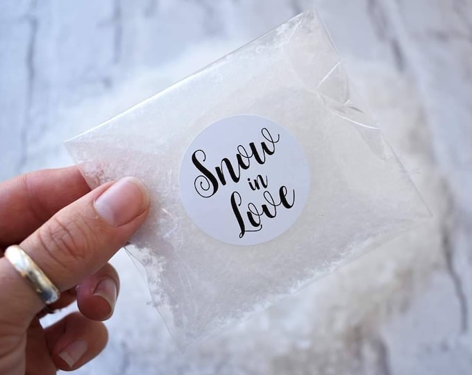 Snow Confetti Packets & Stickers Water Soluble Snowfetti® DIY Kit - Etsy