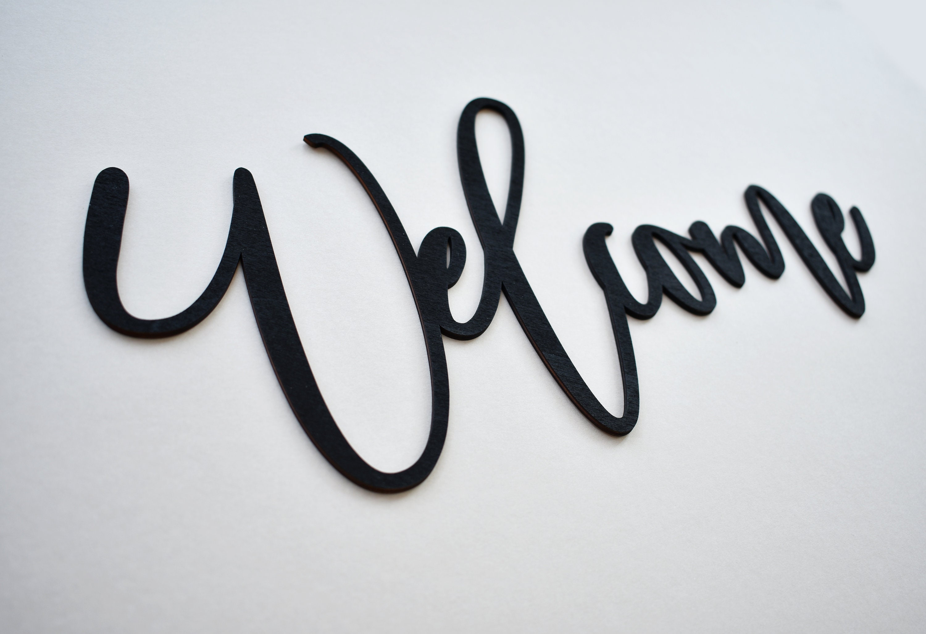 Welcome Wall Sign Calligraphy Wall Sign Home Decor | Etsy