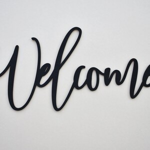 Welcome Wall Sign Calligraphy Wall Sign Home Decor Custom Name Sign - Etsy