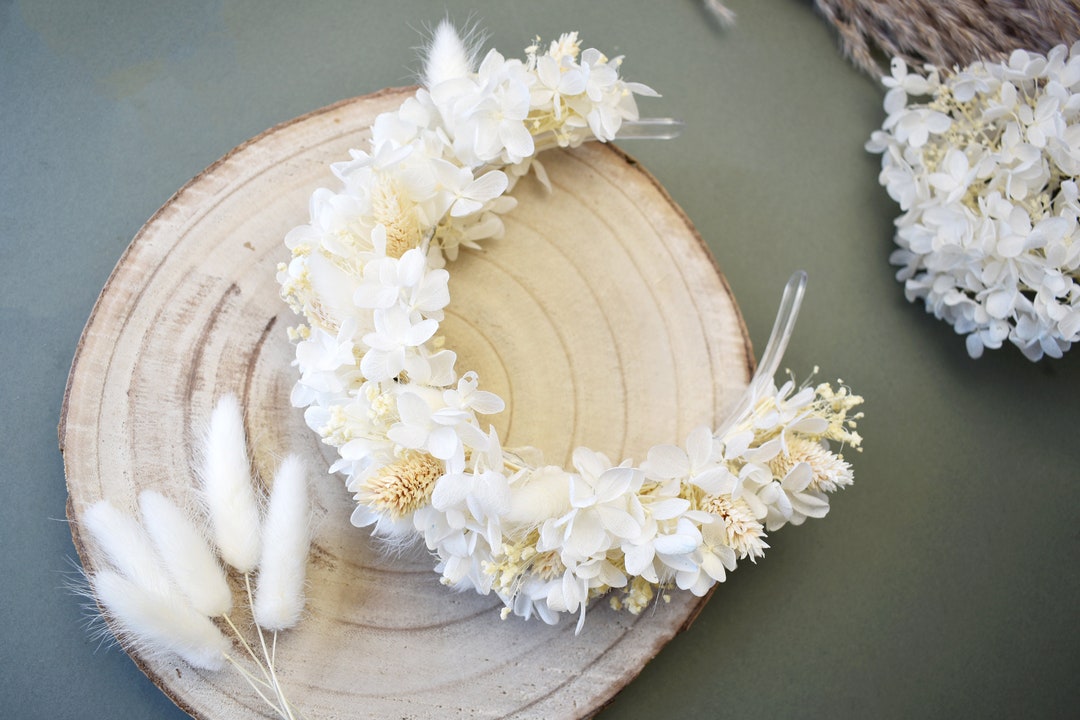 Ivory Dried Flower Crown - Etsy