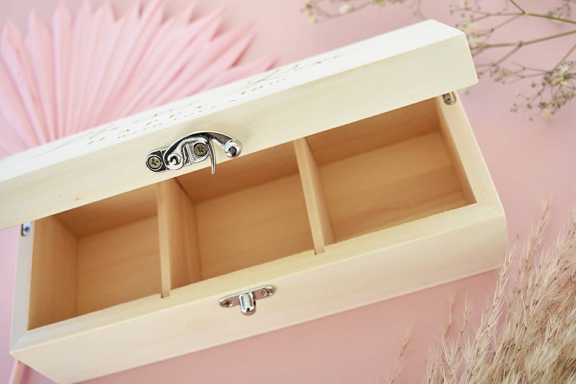 Personalised Box Wooden Box 3 Compartments Gifts for Her | Etsy